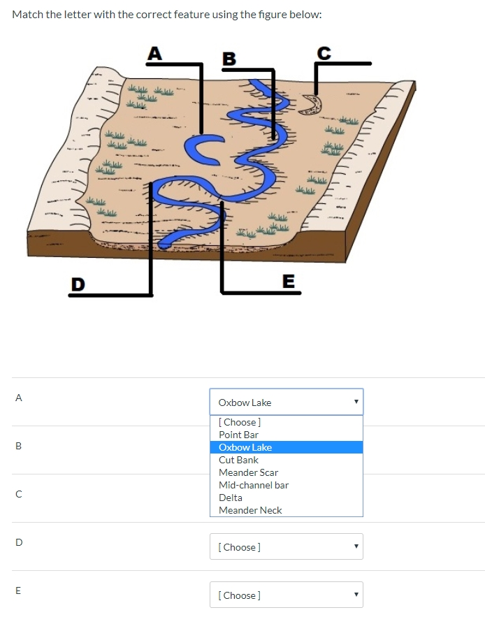 Solved Match the letter with the correct feature using the | Chegg.com