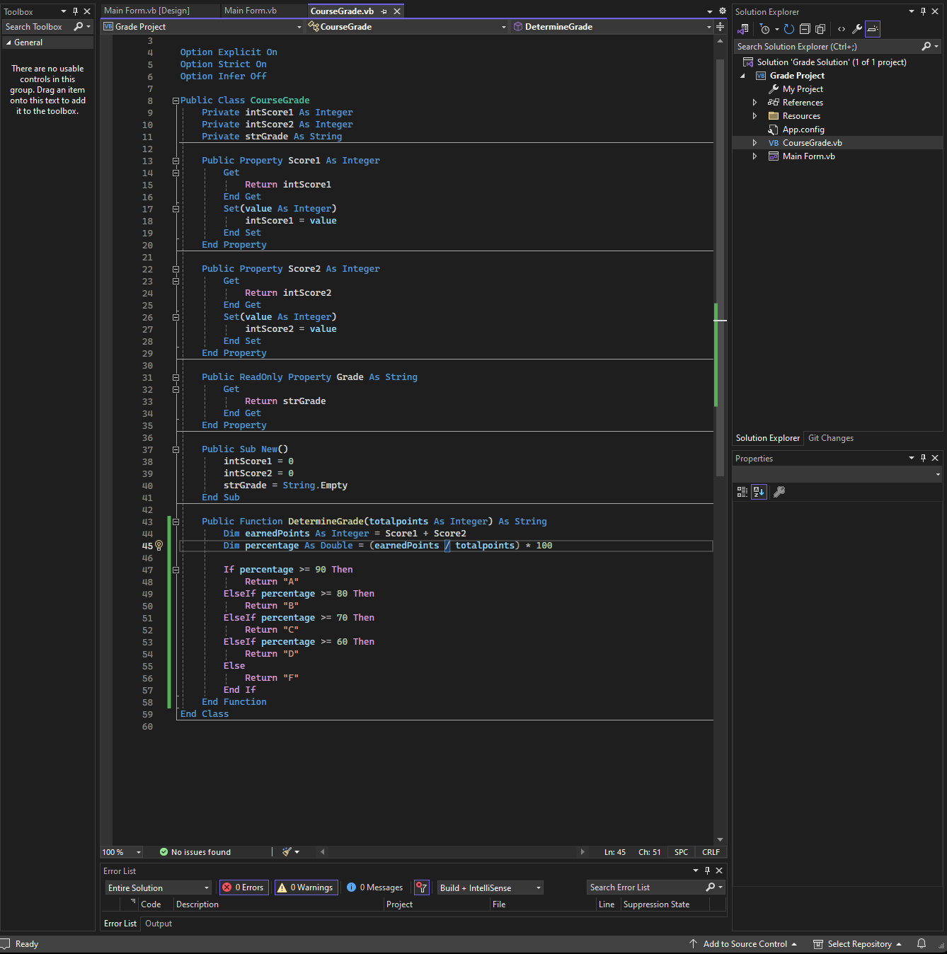 Solved 2. In this exercise, you modify the Grade Calculator | Chegg.com