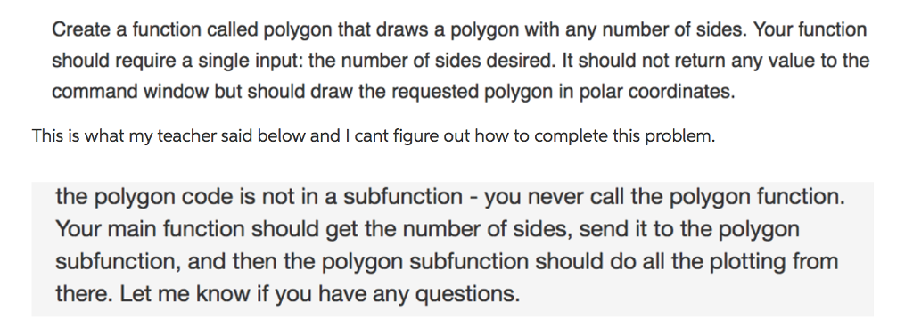 Solved Create a function called polygon that draws a polygon | Chegg.com
