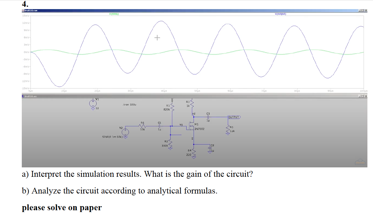 Solved a) ﻿Interpret the simulation results. What is the | Chegg.com