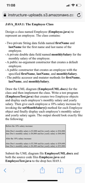 Solved 11:08 a instructure-uploads.s3.amazonaws.co C AVA | Chegg.com