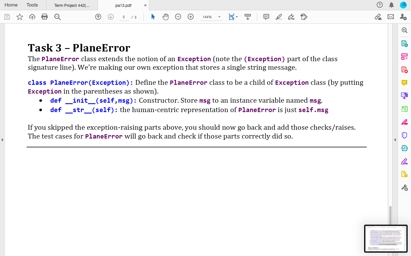 Solved Home Tools Term Project 442... pa13.pdf X 2 / 3 144% | Chegg.com