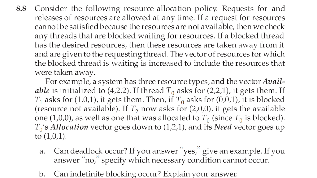 Solved 8.8 Consider the following resource-allocation | Chegg.com