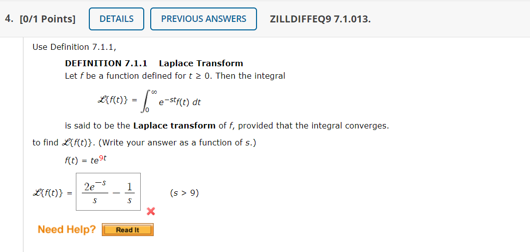 Solved 4. [0/1 Points] DETAILS PREVIOUS ANSWERS ZILLDIFFEQ9 | Chegg.com