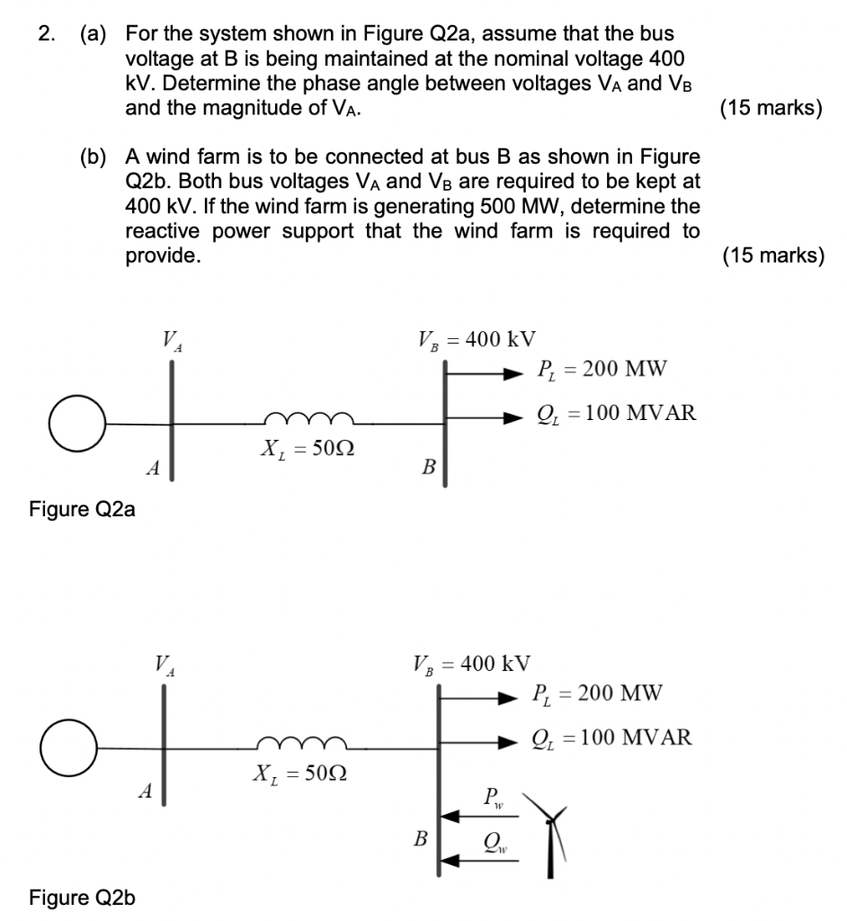 Solved 2. (a) For the system shown in Figure Q2a, assume | Chegg.com