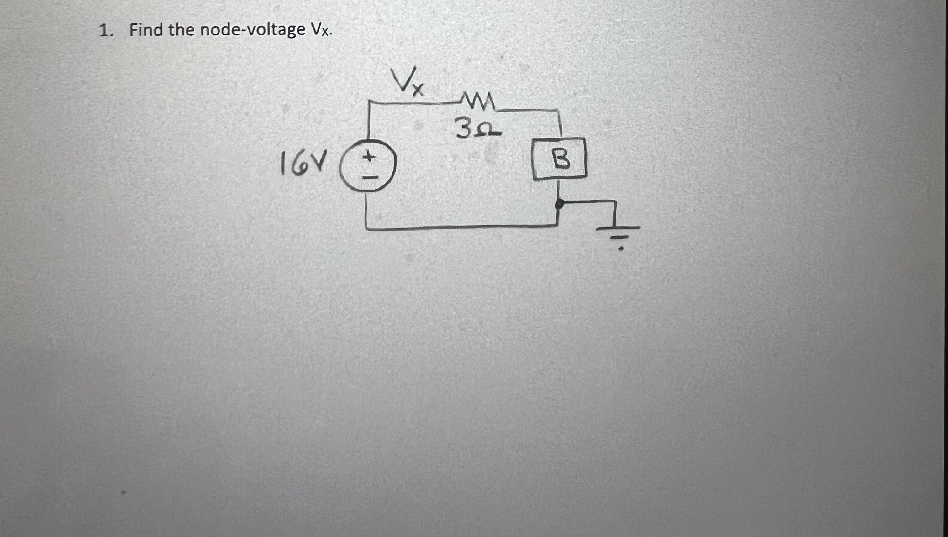 Solved Find the node-voltage Vx. | Chegg.com
