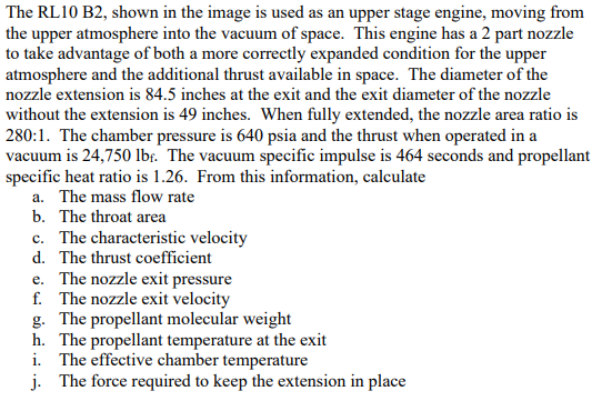 Solved The RL10 ﻿B2, ﻿shown in the image is used as an upper | Chegg.com