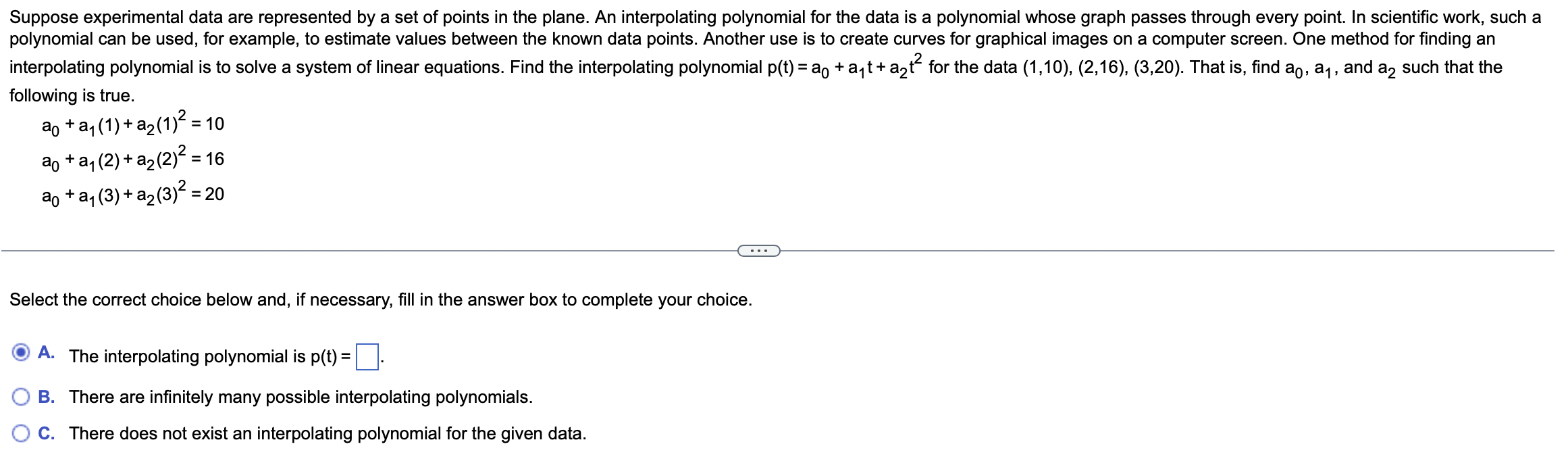 Solved Suppose Experimental Data Are Represented By A Set Of 