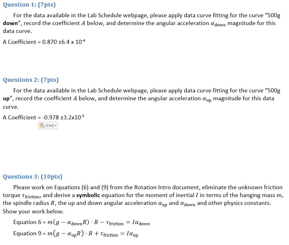 Solved Question 1: (7pts) For the data available in the Lab | Chegg.com
