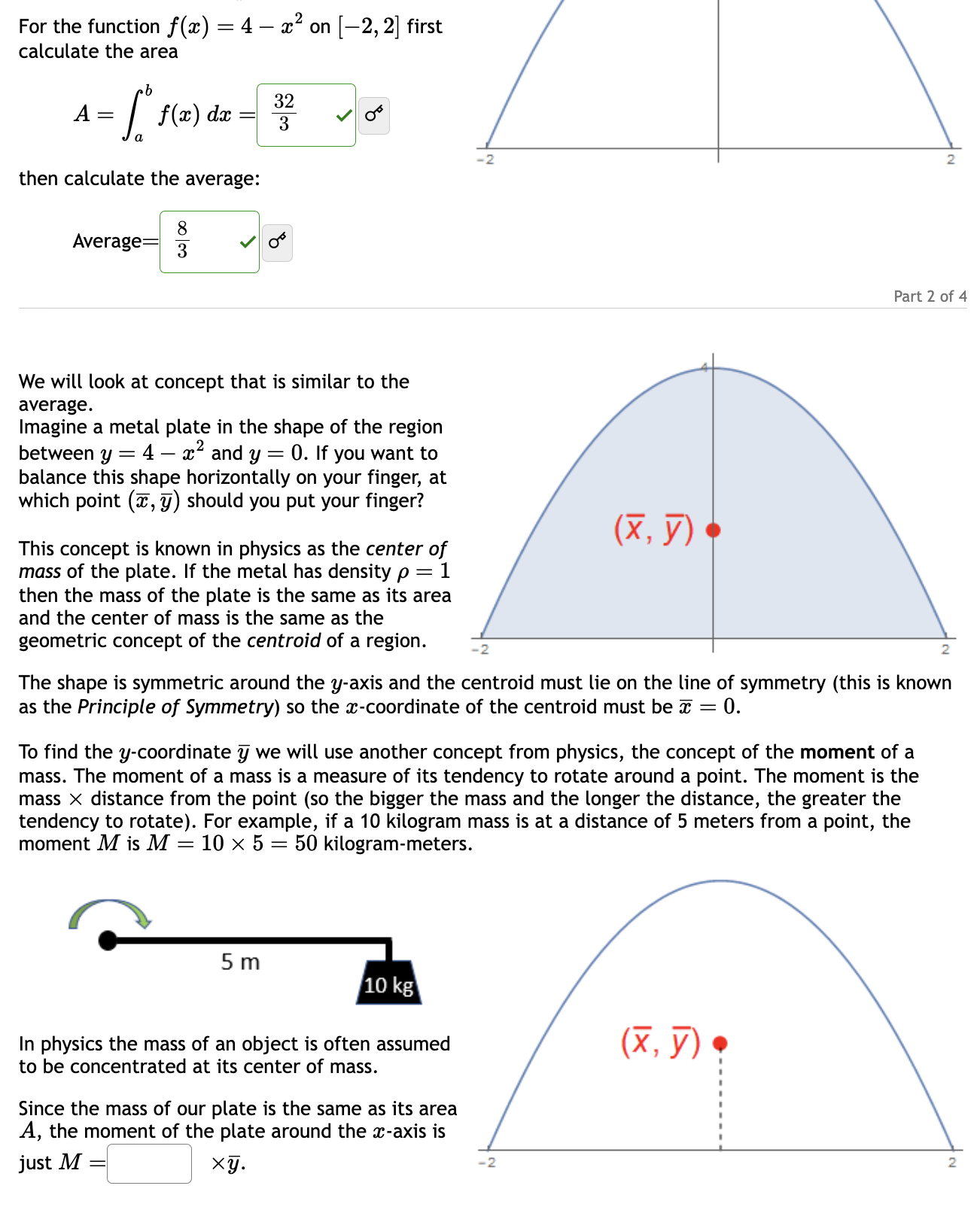 Solved For the function f(x)=4−x2 on [−2,2] first calculate | Chegg.com