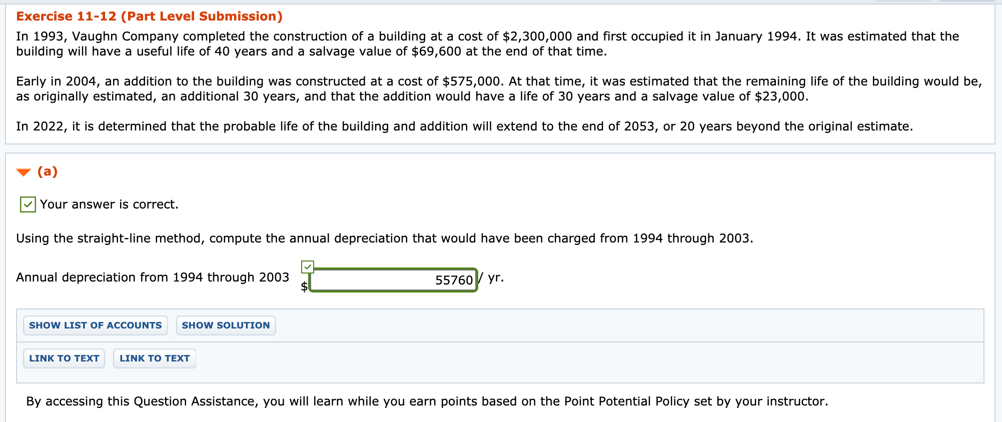 Solved Exercise 11-12 (Part Level Submission) In 1993, | Chegg.com