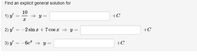 Solved Find an explicit general solution for 10 1) +0 +C +C | Chegg.com
