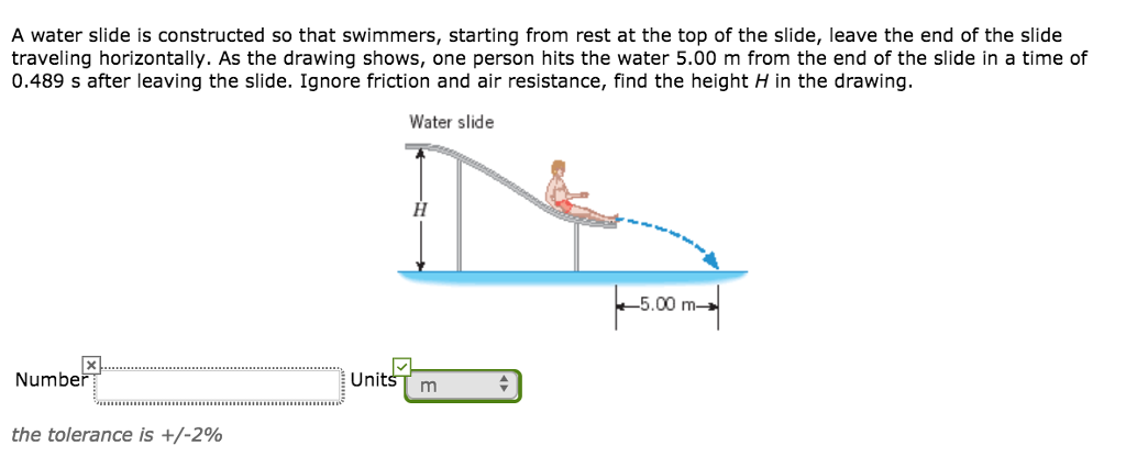 Solved A water slide is constructed so that swimmers, | Chegg.com