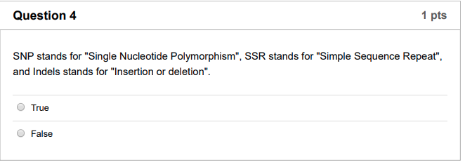 Solved SNP stands for "Single Nucleotide Polymorphism", SSR | Chegg.com