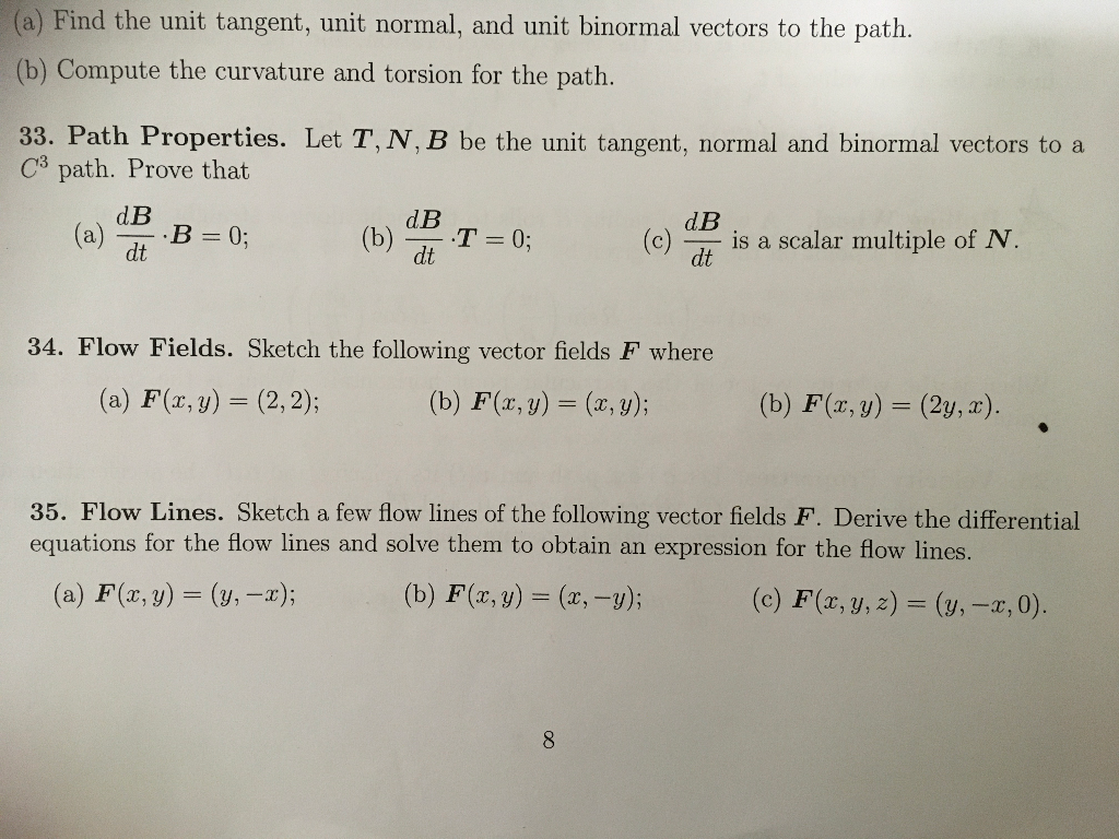 Solved (a) Find the unit tangent, unit normal, and unit | Chegg.com