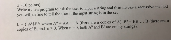 Solved Write a Java program to ask the user to a string and | Chegg.com