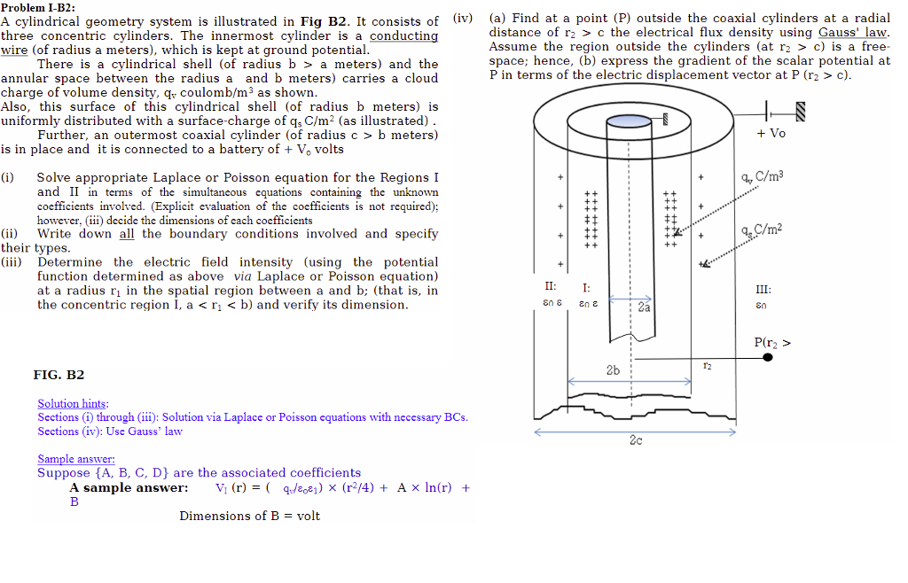 Solved Problem I-B2: A cylindrical geometry system is | Chegg.com