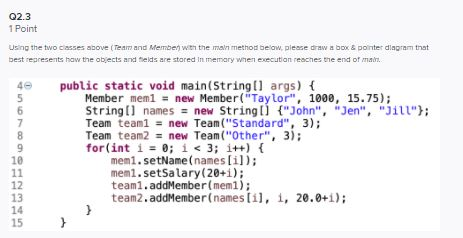 Solved SPECIFICS You may draw the initial box & pointers | Chegg.com