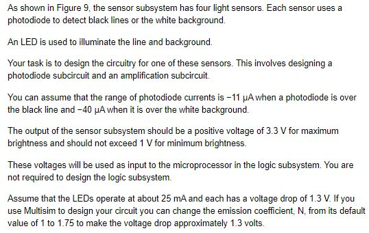As shown in Figure 9, the sensor subsystem has four | Chegg.com