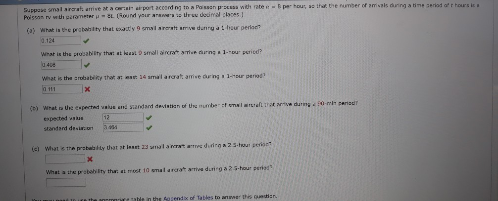 Solved Poisson process with rate α-8 per hour, so that the | Chegg.com