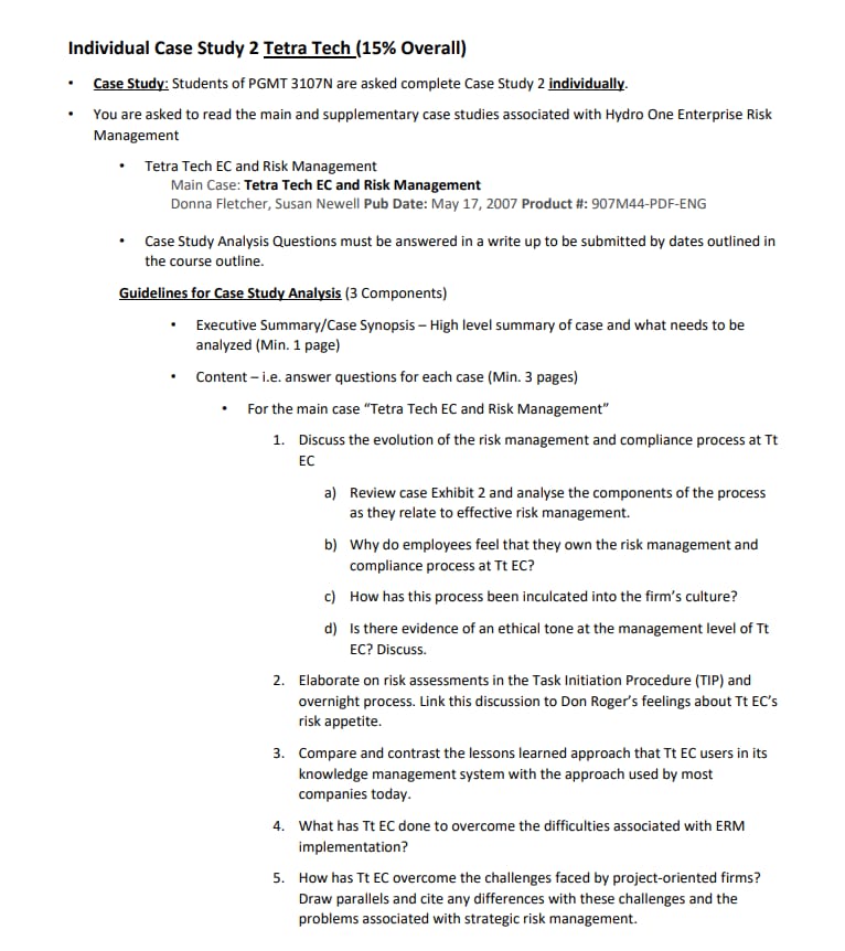 Solved Study 2 Tetra Tech (15\% Overall) udents of PGMT | Chegg.com