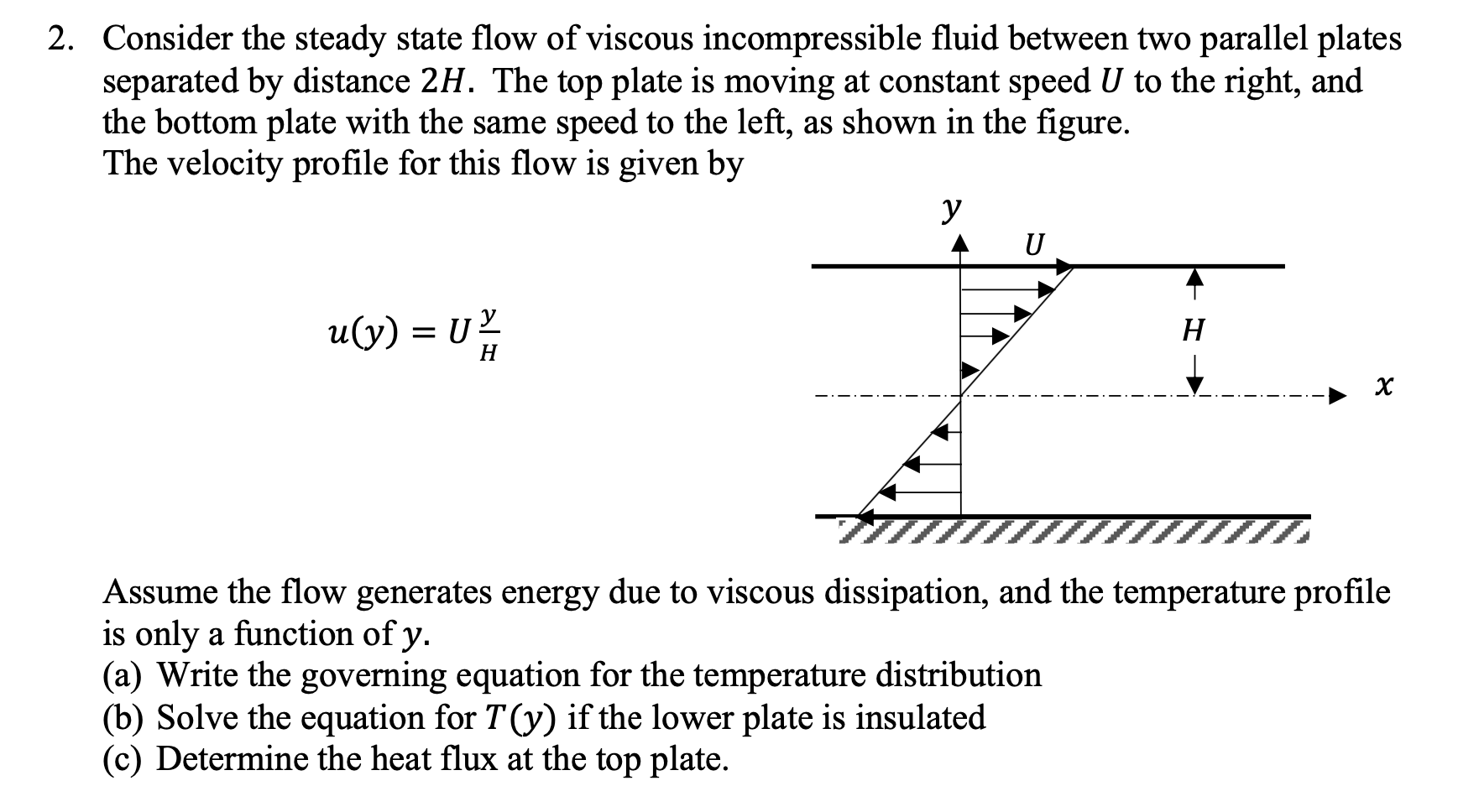 Solved 2. Consider the steady state flow of viscous | Chegg.com