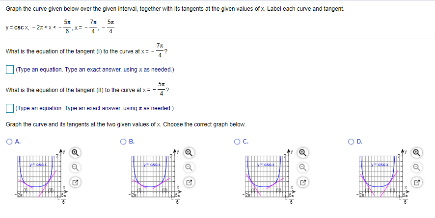 Solved Graph the curve given below over the given interval, | Chegg.com