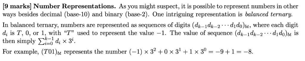 Solved [9 marks] Number Representations. As you might | Chegg.com