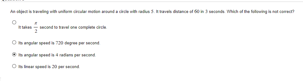 Solved An object is traveling with uniform circular motion | Chegg.com