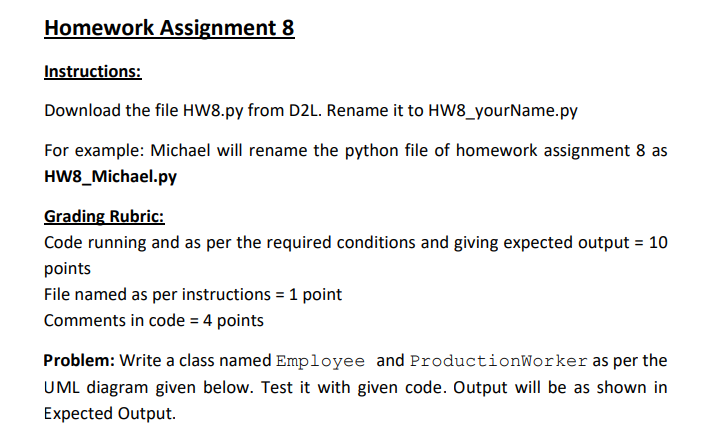 Solved Homework Assignment 8 Instructions: Download the file | Chegg.com