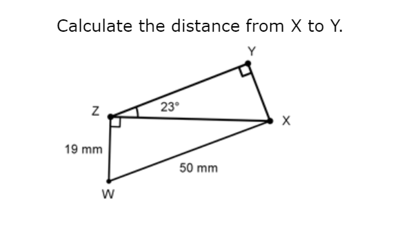 Solved Calculate the distance from X to Y. | Chegg.com