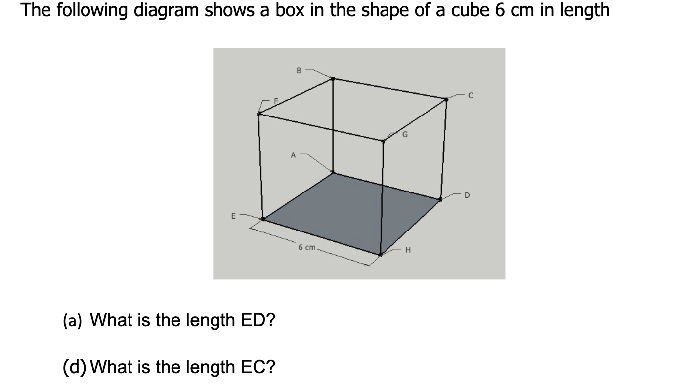 Solved The following diagram shows a box in the shape of a | Chegg.com