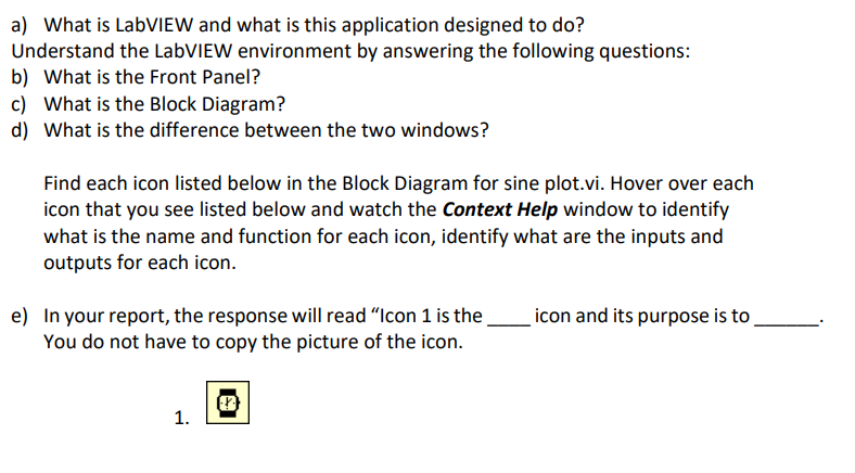 Solved a) What is LabVIEW and what is this application | Chegg.com