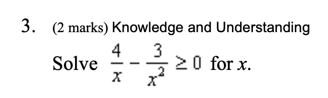 Solved 3. (2 marks) Knowledge and Understanding Solve | Chegg.com