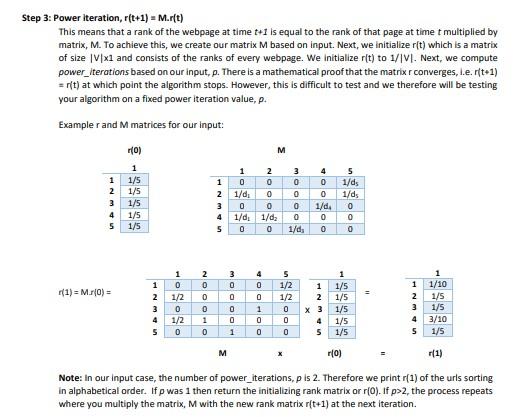 Solved Goal In this assignment, you need to compute the rank | Chegg.com