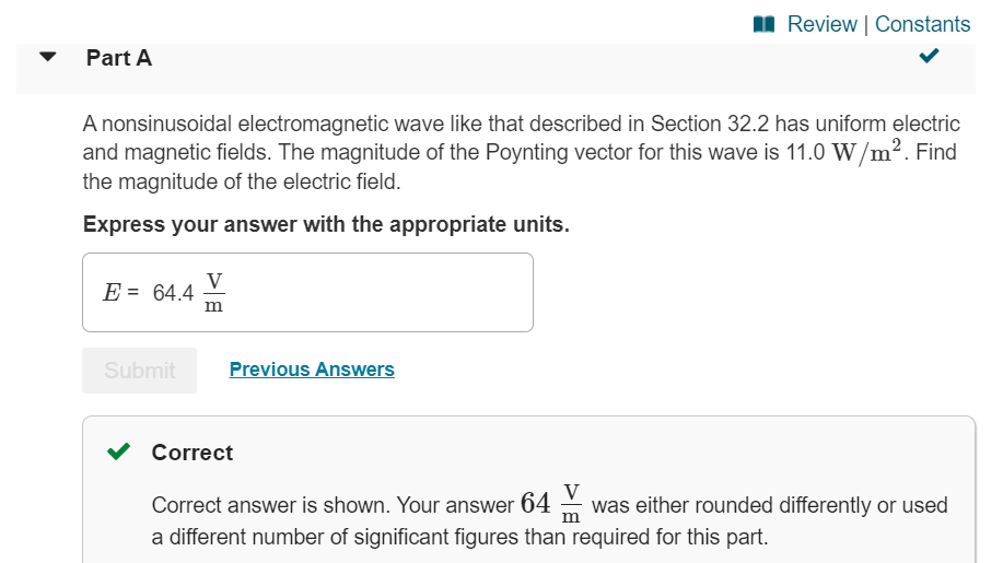 Solved Review Constants Part A A nonsinusoidal | Chegg.com