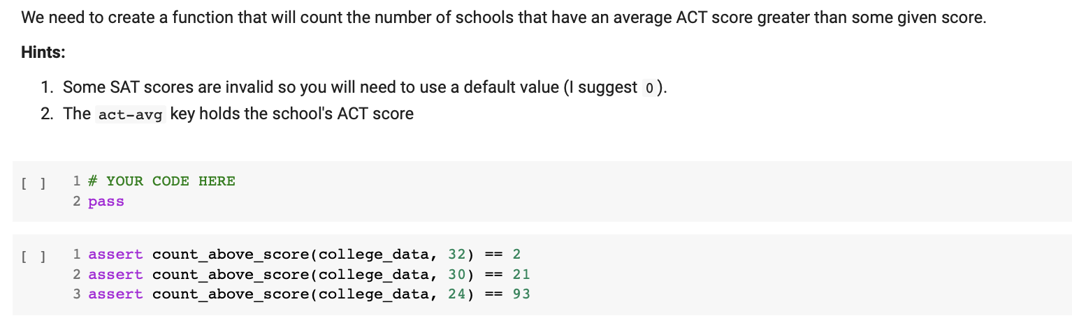 Solved We need to create a function that will count the | Chegg.com