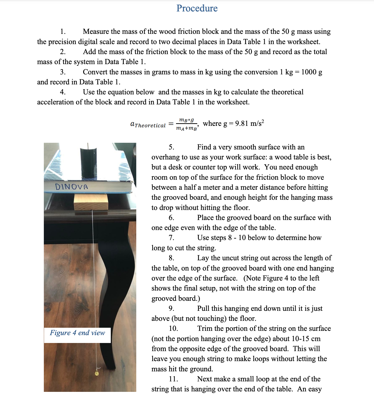 1. Measure the mass of the wood friction block and | Chegg.com