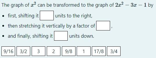 Solved The graph of x2 can be transformed to the graph of | Chegg.com
