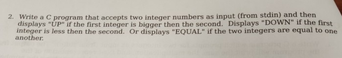 Solved 4. Write a C program that accepts two integer numbers | Chegg.com