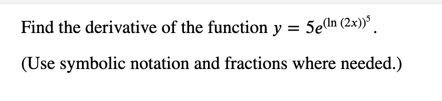 Solved Find the derivative of the function | Chegg.com