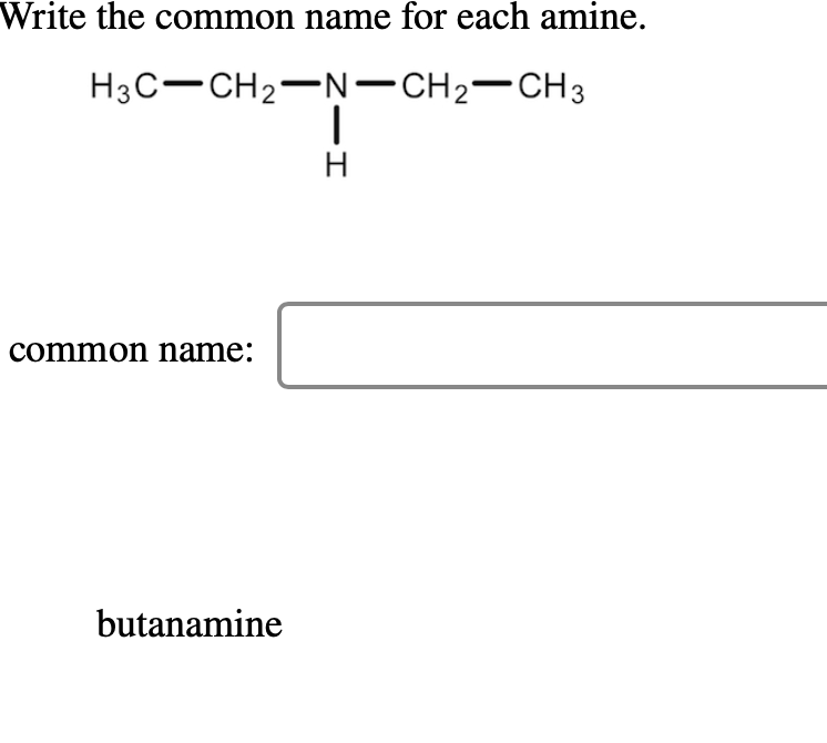 Solved Write the common name for each amine. | Chegg.com