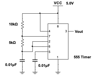 Solved Consider the 555 timer circuit shown below. (a) What | Chegg.com