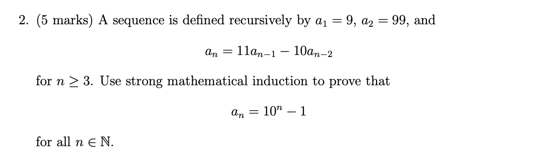 Solved 2. (5 marks) A sequence is defined recursively by aj | Chegg.com