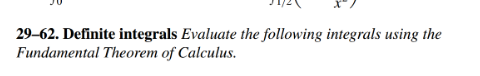 Solved 29-62. Definite integrals Evaluate the following | Chegg.com