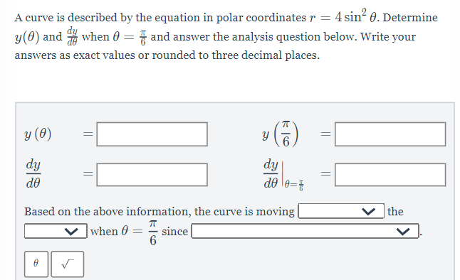 Solved A curve is described by the equation in polar | Chegg.com