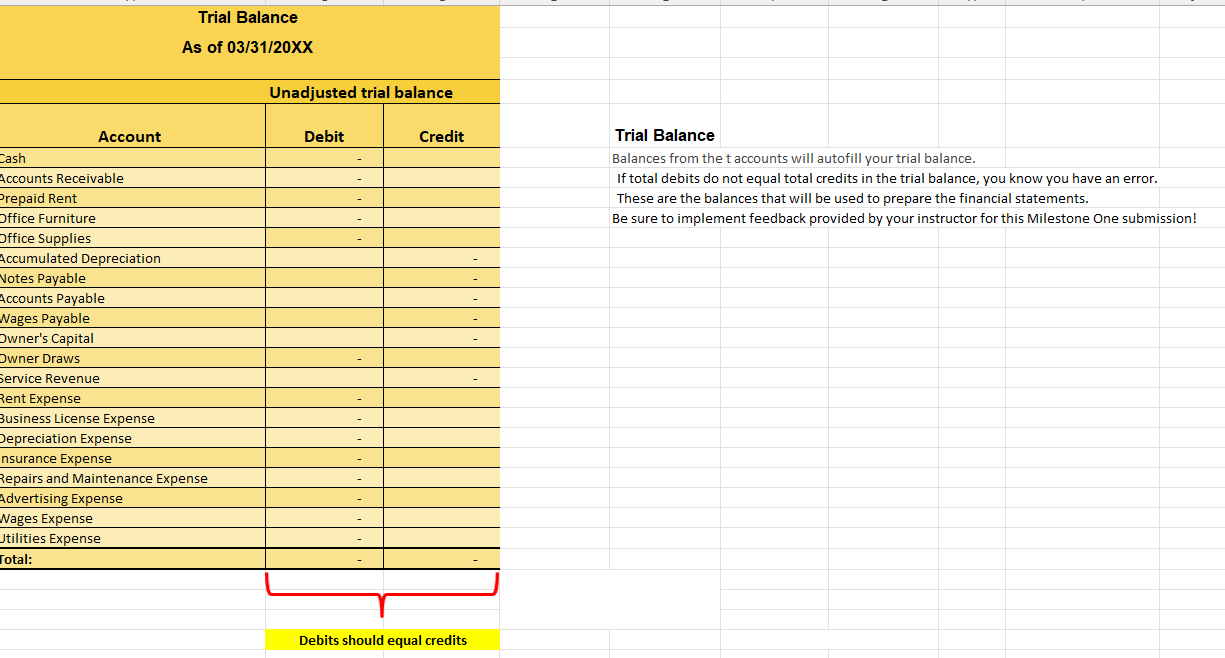 Balances from the t accounts will autofill your trial | Chegg.com