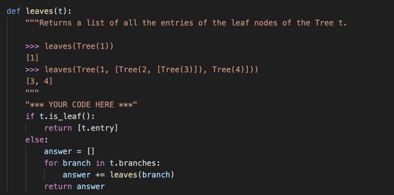 Solved class Tree: def __init__(self, value, branches=()): | Chegg.com