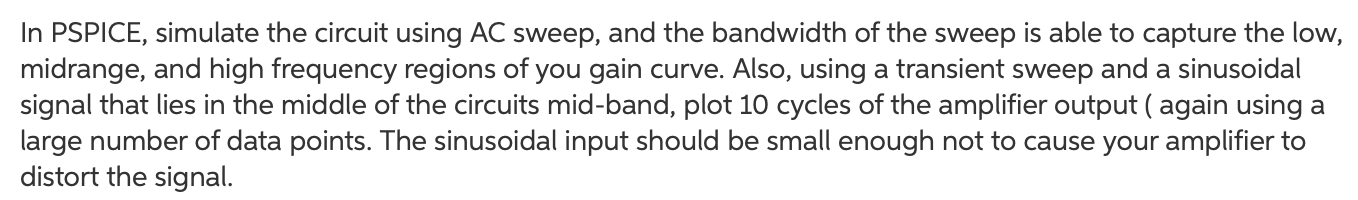 Solved In PSPICE, simulate the circuit using AC sweep, and | Chegg.com