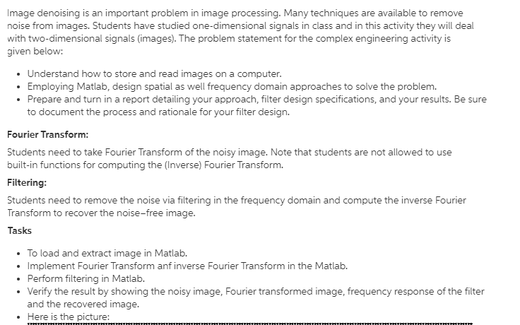 This task is of DSP subject, Field of image | Chegg.com